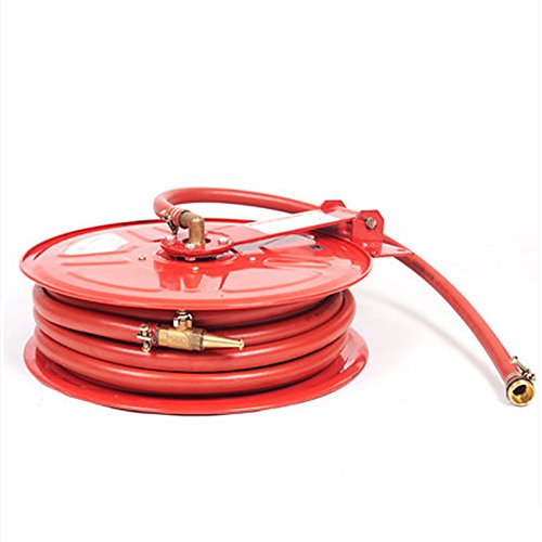 Safety Fire Hose Reel 30m Firefighter Water Hose With Sprinkler Nozzle